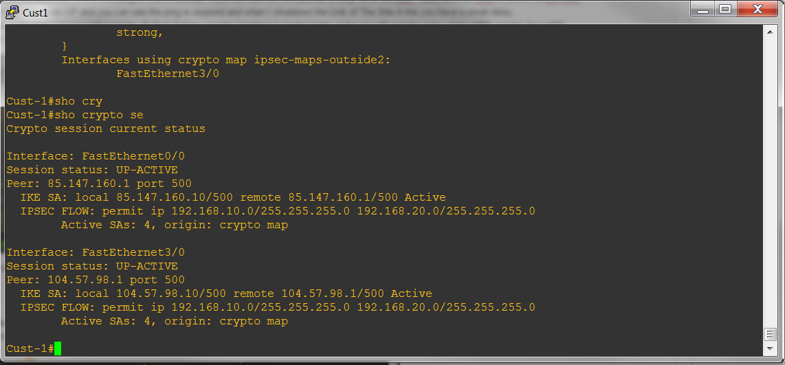 VPN - VRF-aware ipsec cheat sheet (MultiSite Redundancy) Real World - Part2
