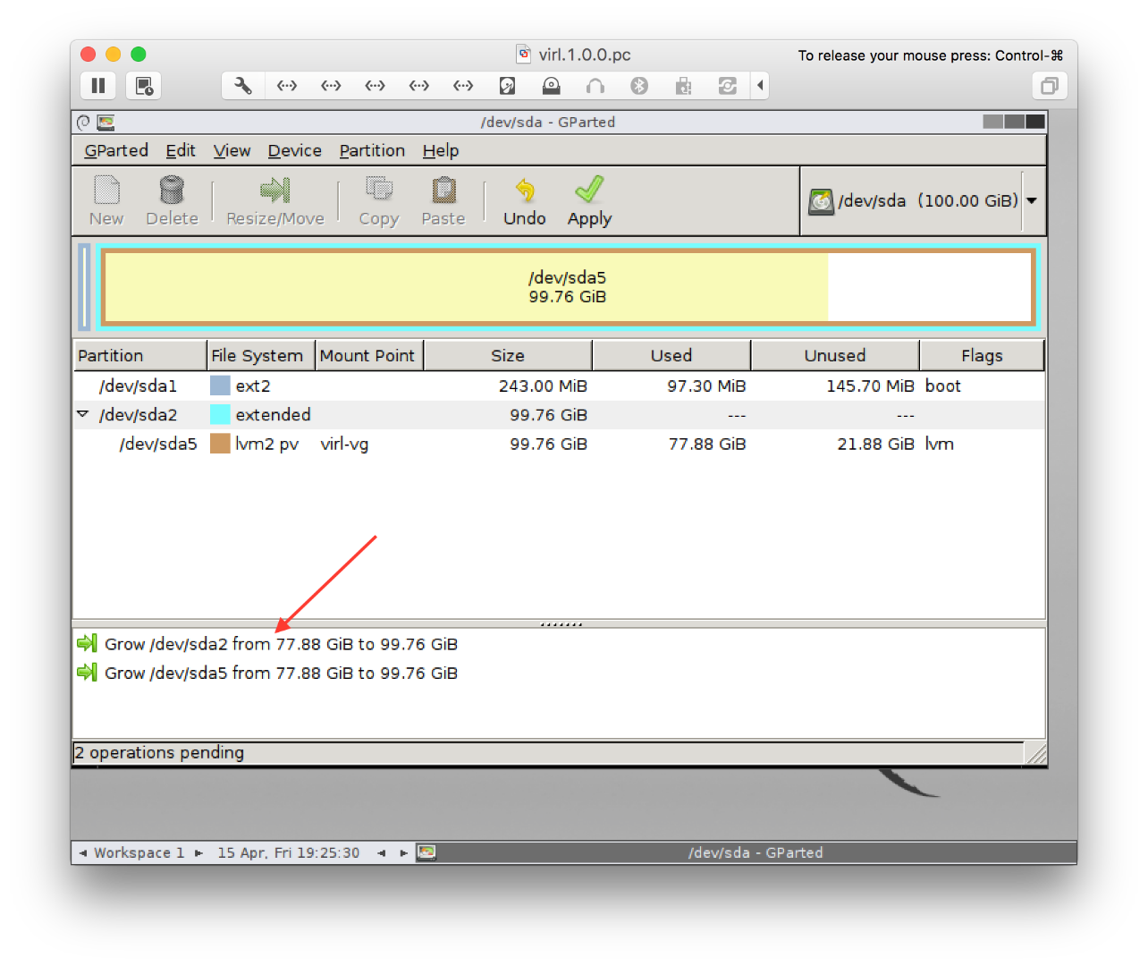 How to: Extending the VIRL PE virtual disk